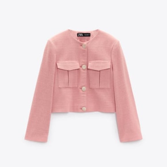 Zara | Jackets & Coats | New Zara Pink Blazer | Poshmark